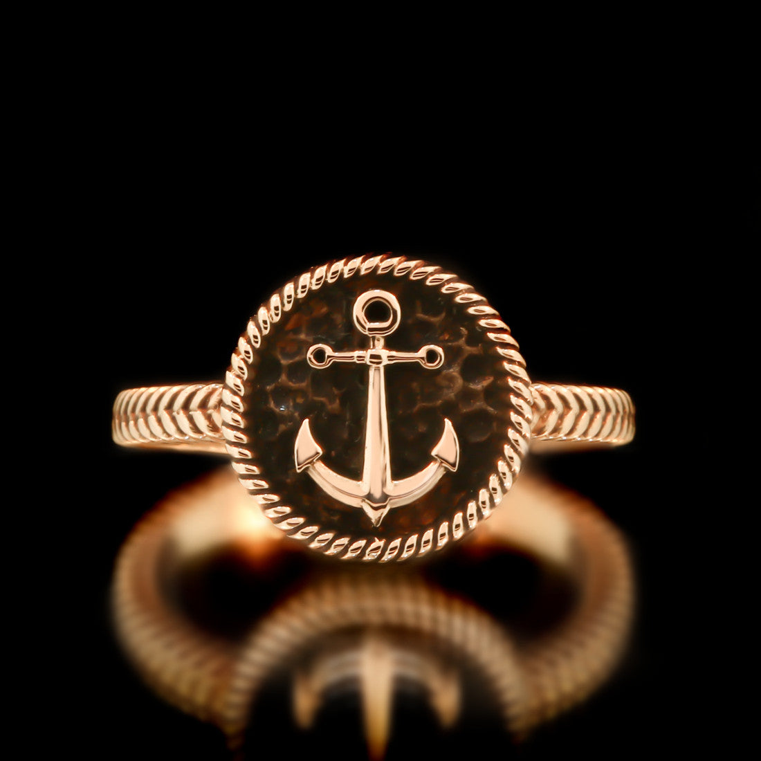 Ladies Anchor Ring - Brass