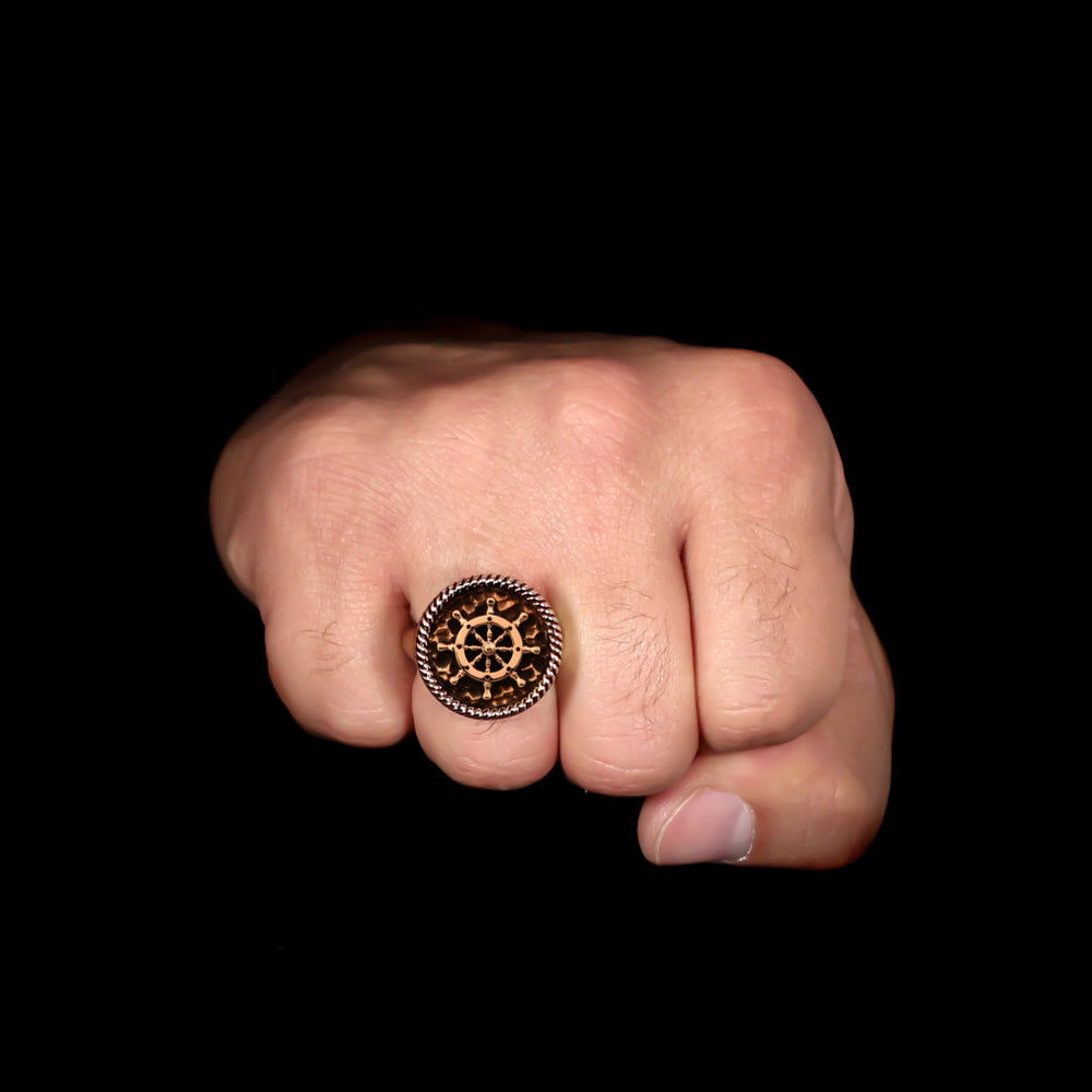 Boat Wheel Ring - Sterling Silver