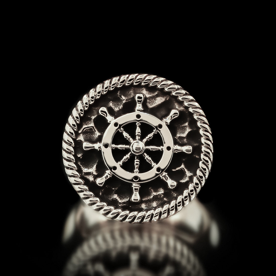 Boat Wheel Ring - Sterling Silver