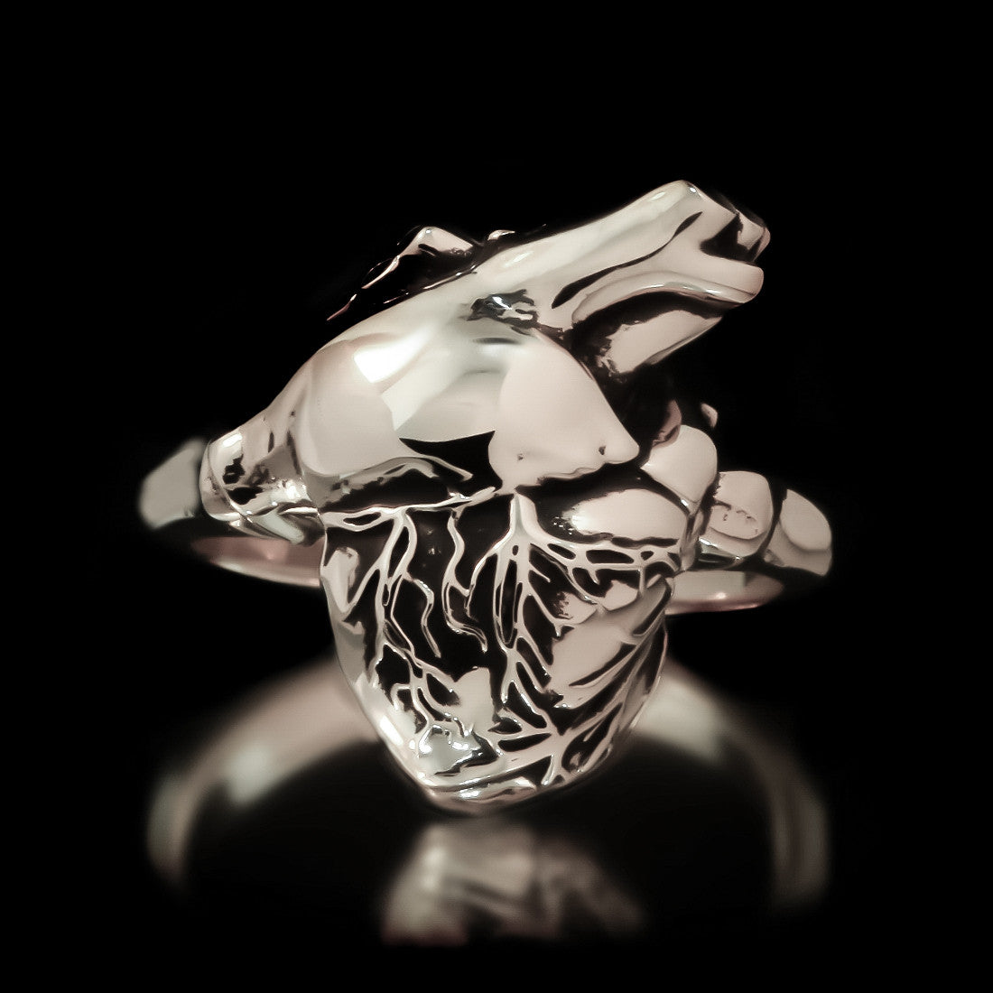 Anatomical Heart Ring - Sterling Silver