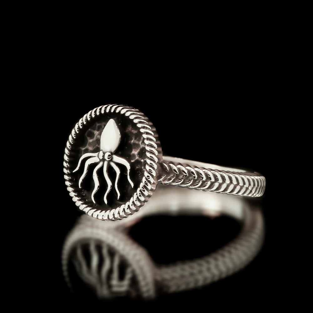 Ladies Kraken Ring - Sterling Silver