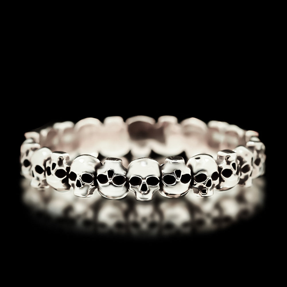 Skull Bangle - Sterling Silver