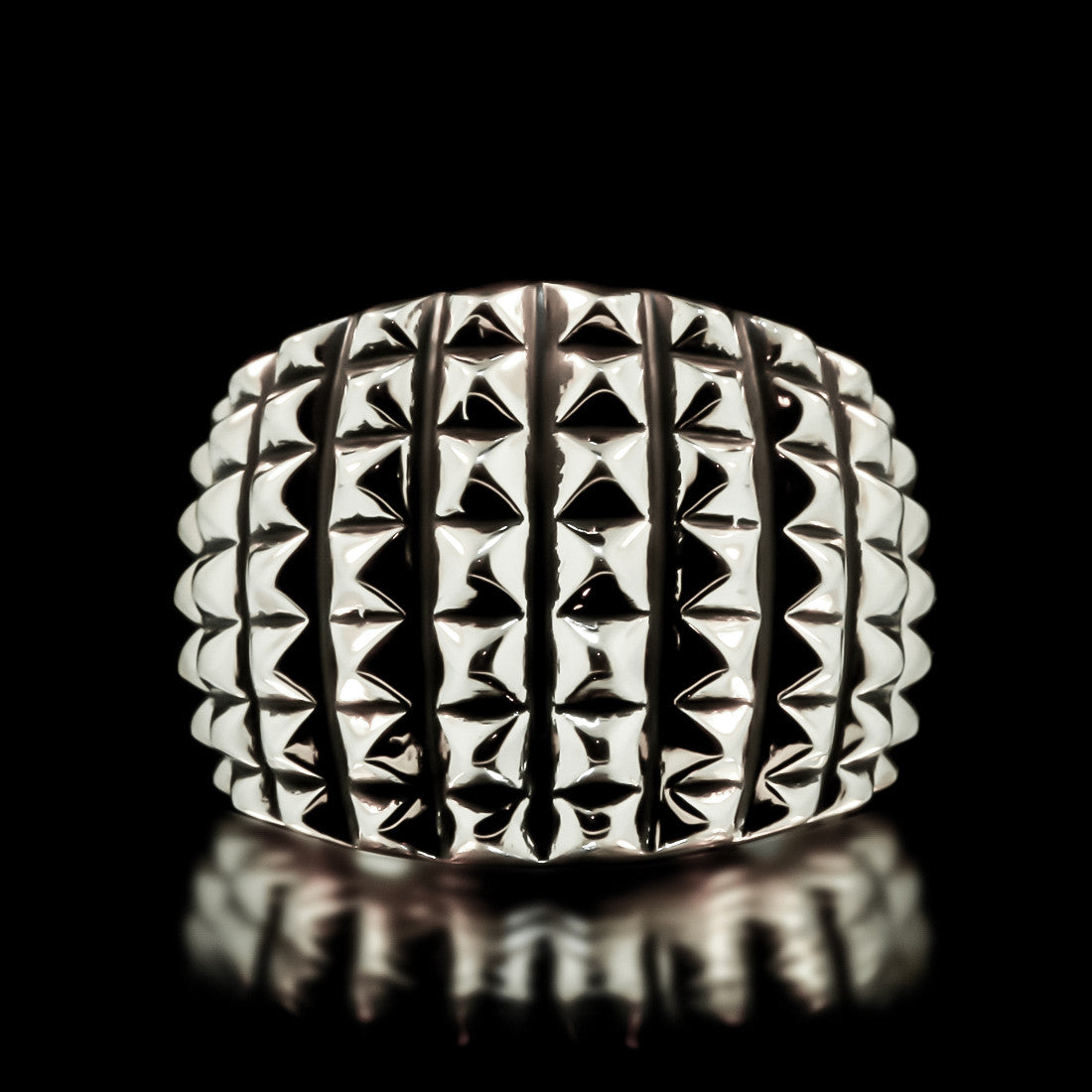 Spike Armour Ring - Sterling Silver